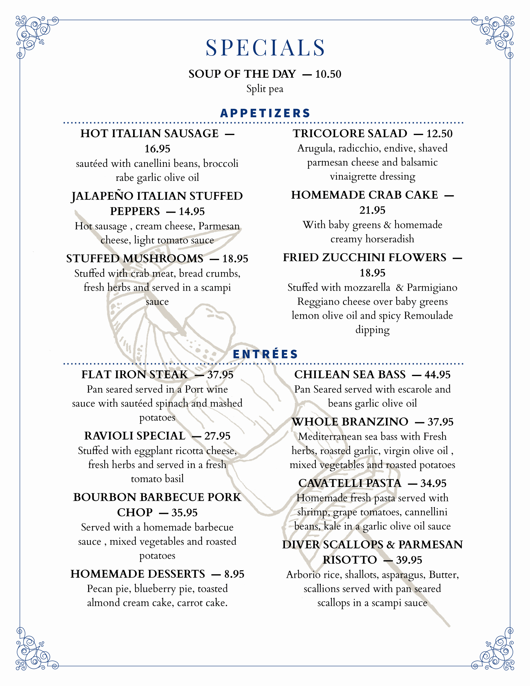 Daily Special - Amarone Ristorante | Authentic Italian Cuisine in ...
